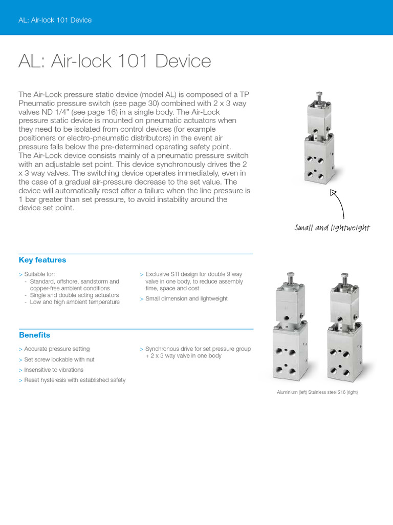 IMI_STI_Product_AL | PDF | Valve | Actuator