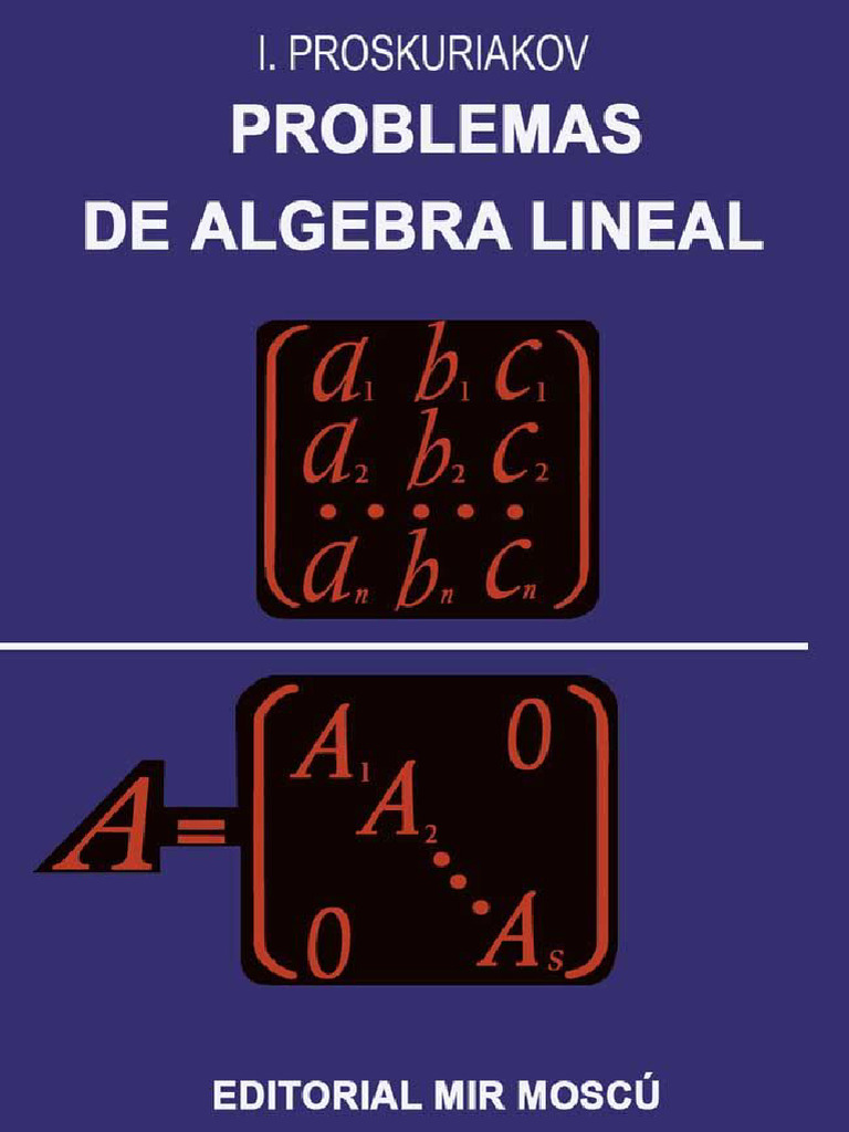 Problemas de Álgebra Lineal - I. Proskuriakov - MIR | PDF