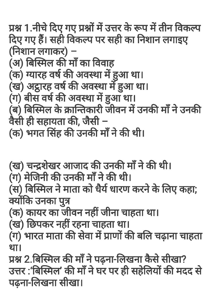 Class 6 Hindi | PDF