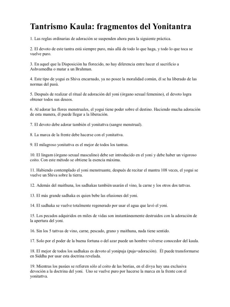 Resumen Tantrismo Kaula | PDF