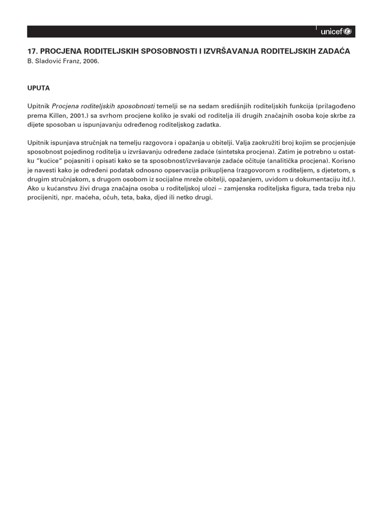 17-Procjena Roditeljskih Sposobnosti | PDF