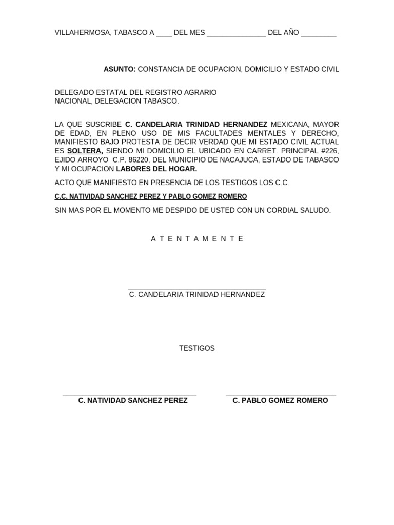 Constancia Ran Luisa Paola Gurria | PDF