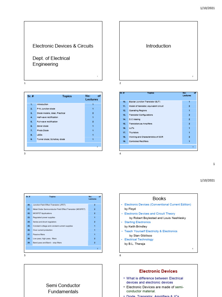 EDC Slides Week 12 | PDF | P–N Junction | Semiconductors
