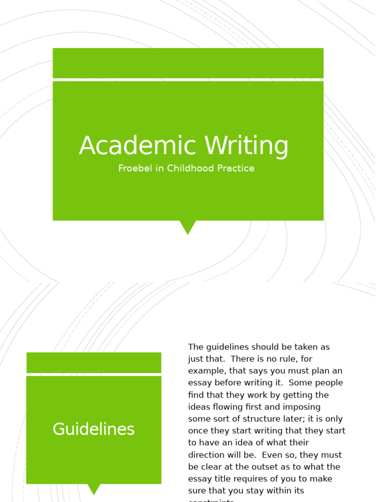 Academic Writing (Draft 2) - Froebel 2018 | PDF | Essays | Sentence ...