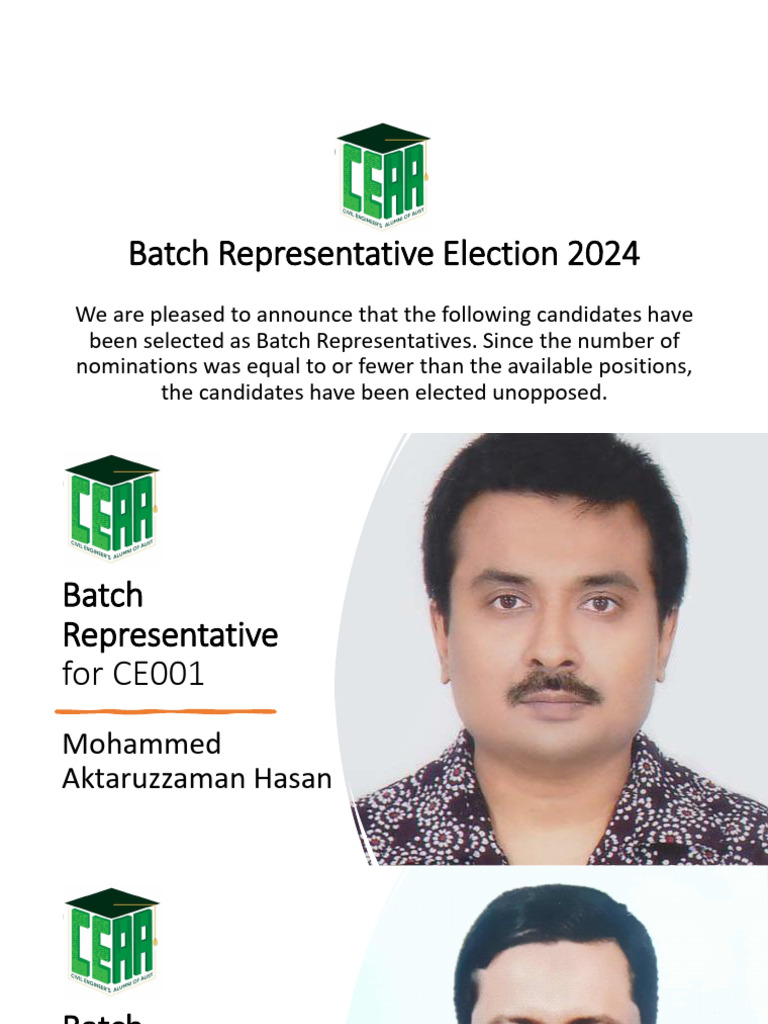 Batch Representative of CEAA - 141124 | PDF