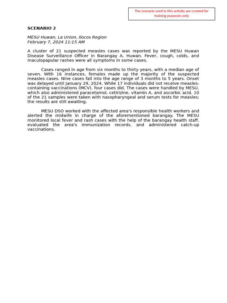 Scenario 2 | PDF | Self-Improvement | Wellness