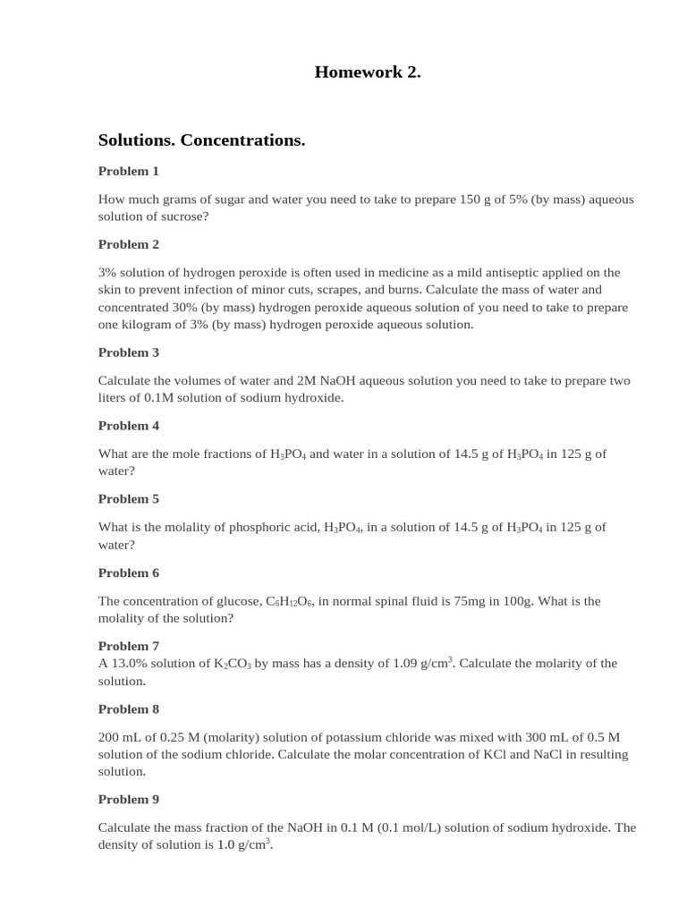 Hw2 Pdf Chemistry Physical Chemistry