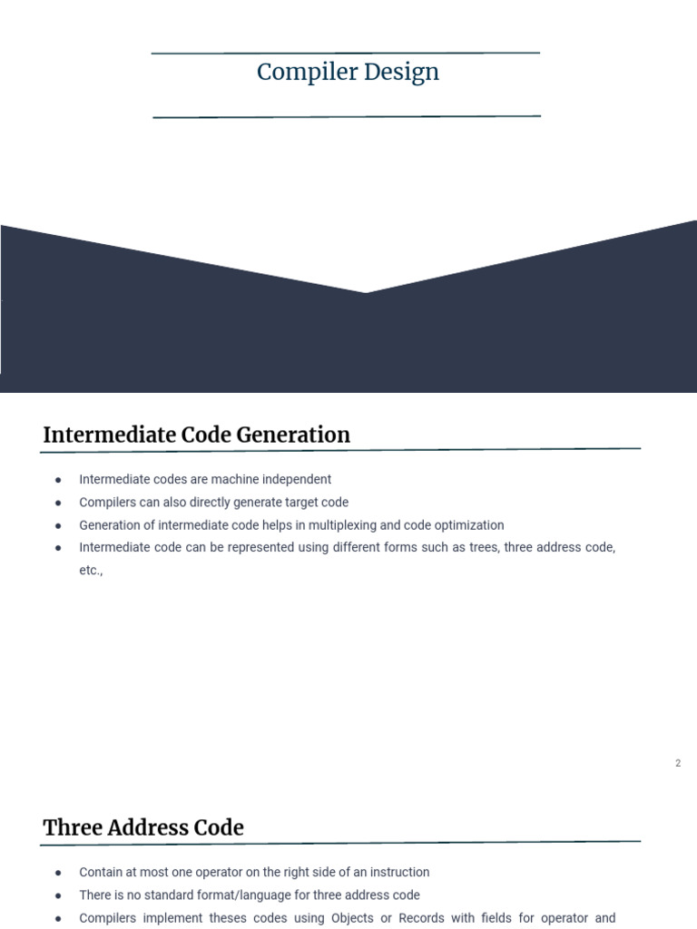 Intermediate Code Generation Lecture Slides Pdf Software Development Computer Programming