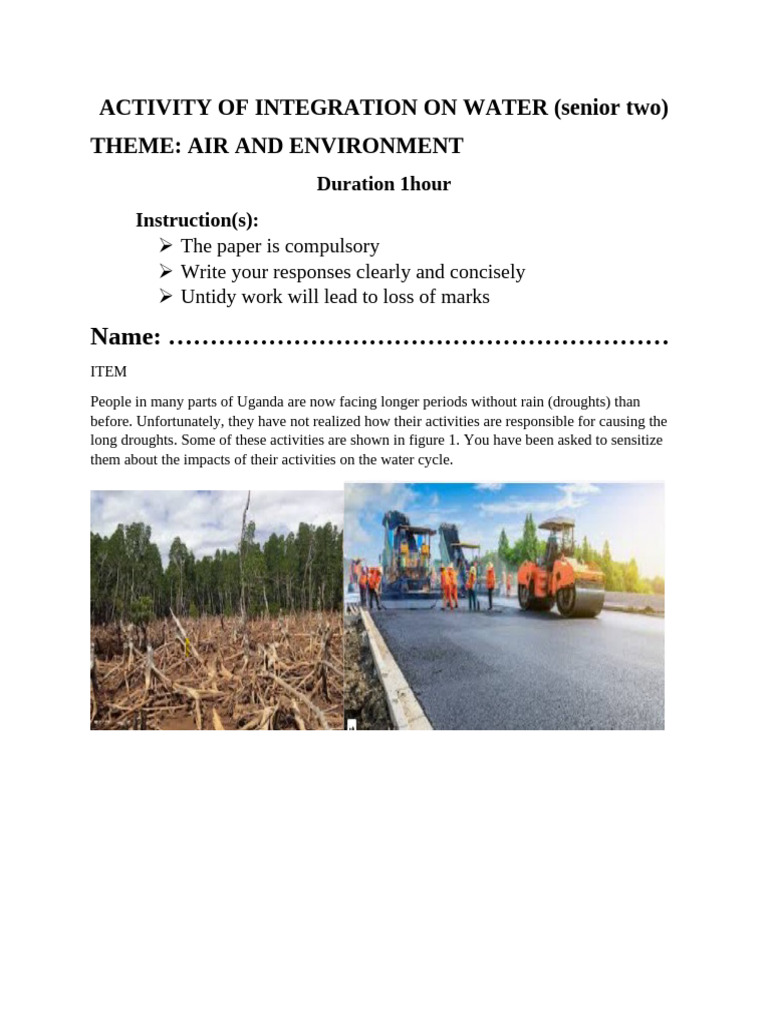 Activity of Integration On Water | PDF