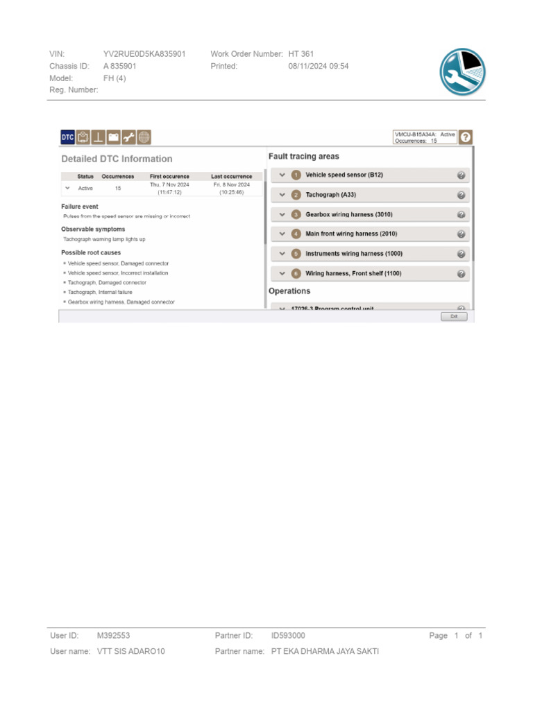 HT 361 Eror Tachograph | PDF