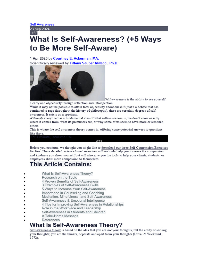 Document 3 | PDF | Self Awareness | Thought
