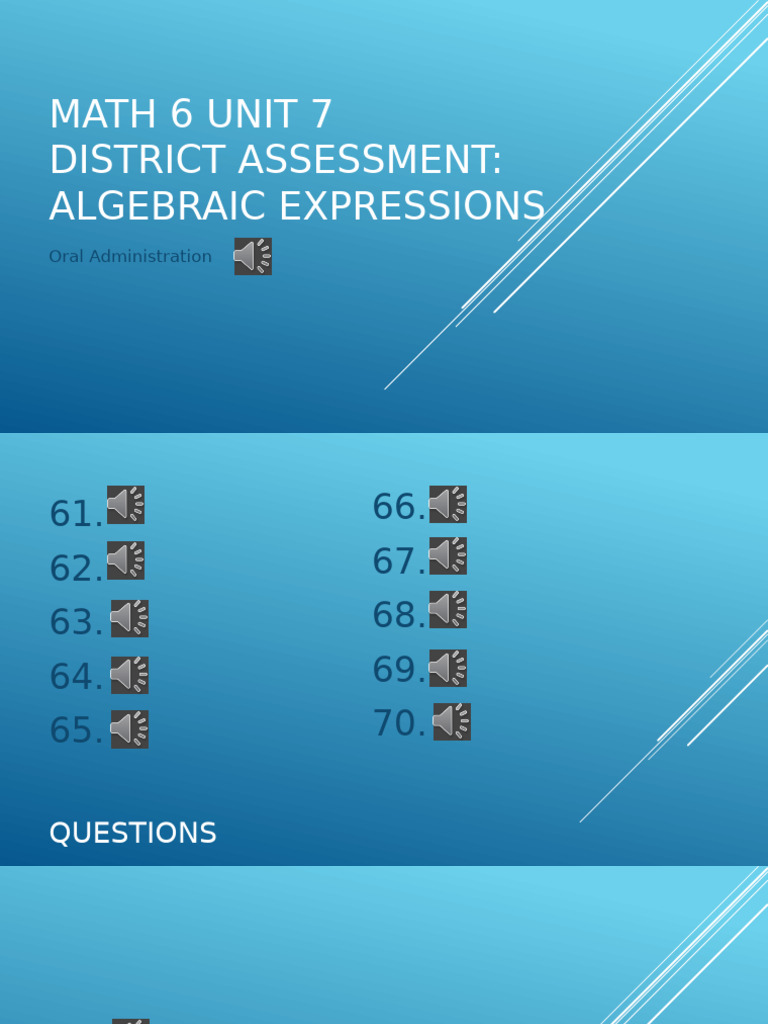 Math 6 Unit 7 District Assessment | PDF | Science & Mathematics ...