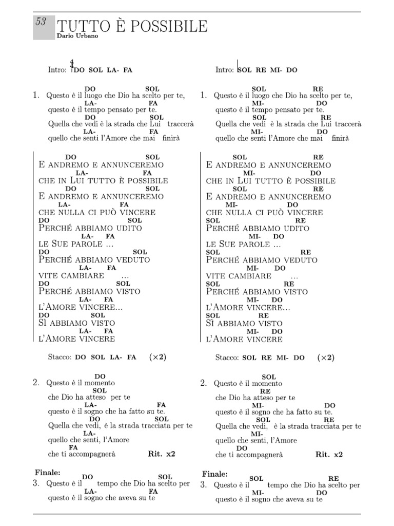 Tutto È Possibile | PDF