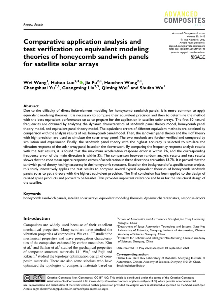 Honeycomb Panel Modeling for Satellites | PDF | Bending | Stress ...