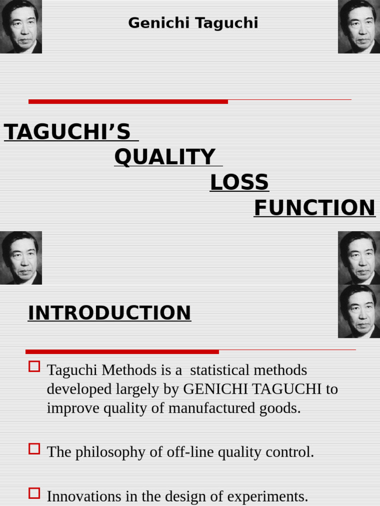 Unit 4 Part 4 Taguchi Philosophy | PDF | Business | Computers