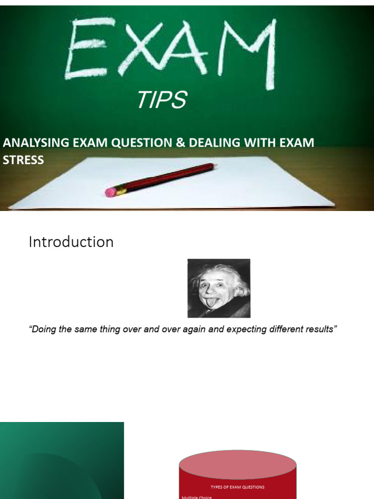 Exam Study and Preparation Tips | PDF | Question | Essays