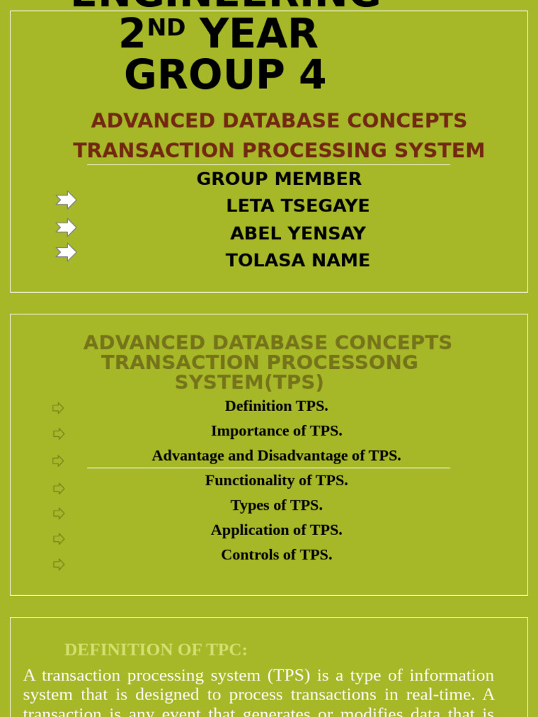 Database Presentation | PDF | Database Transaction | Databases