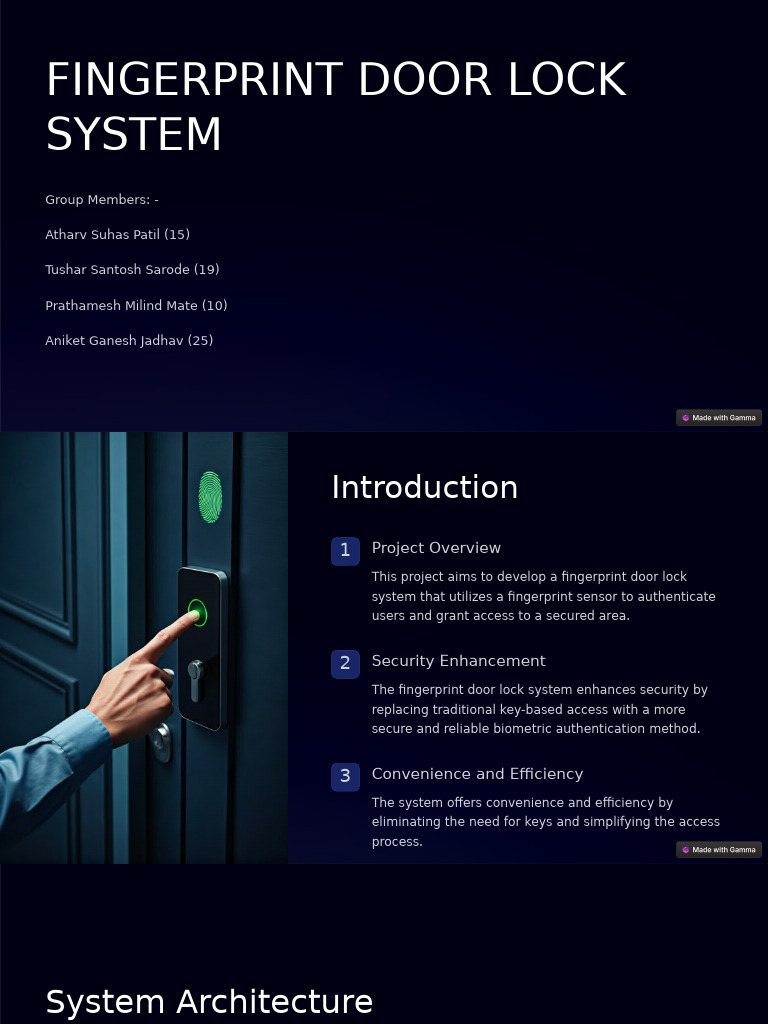 Fingerprint Door Lock System | PDF | Fingerprint | Authentication
