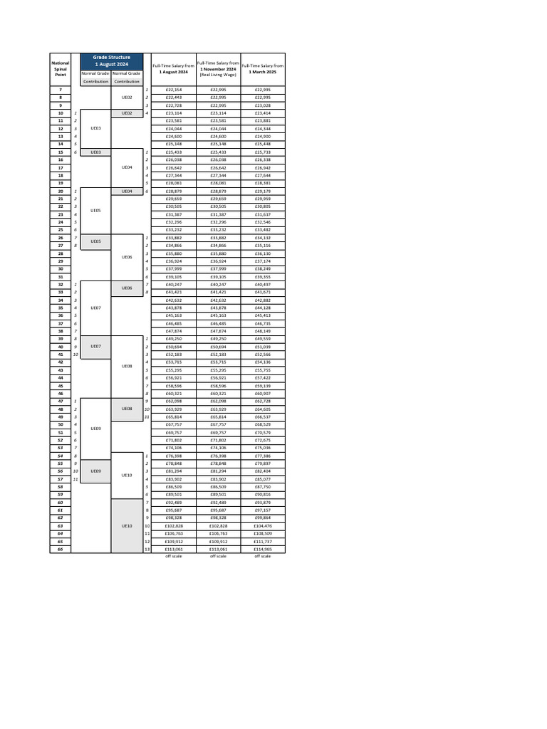 Pay Scale Effective 1st Nov 2024 | PDF | Employment Compensation ...