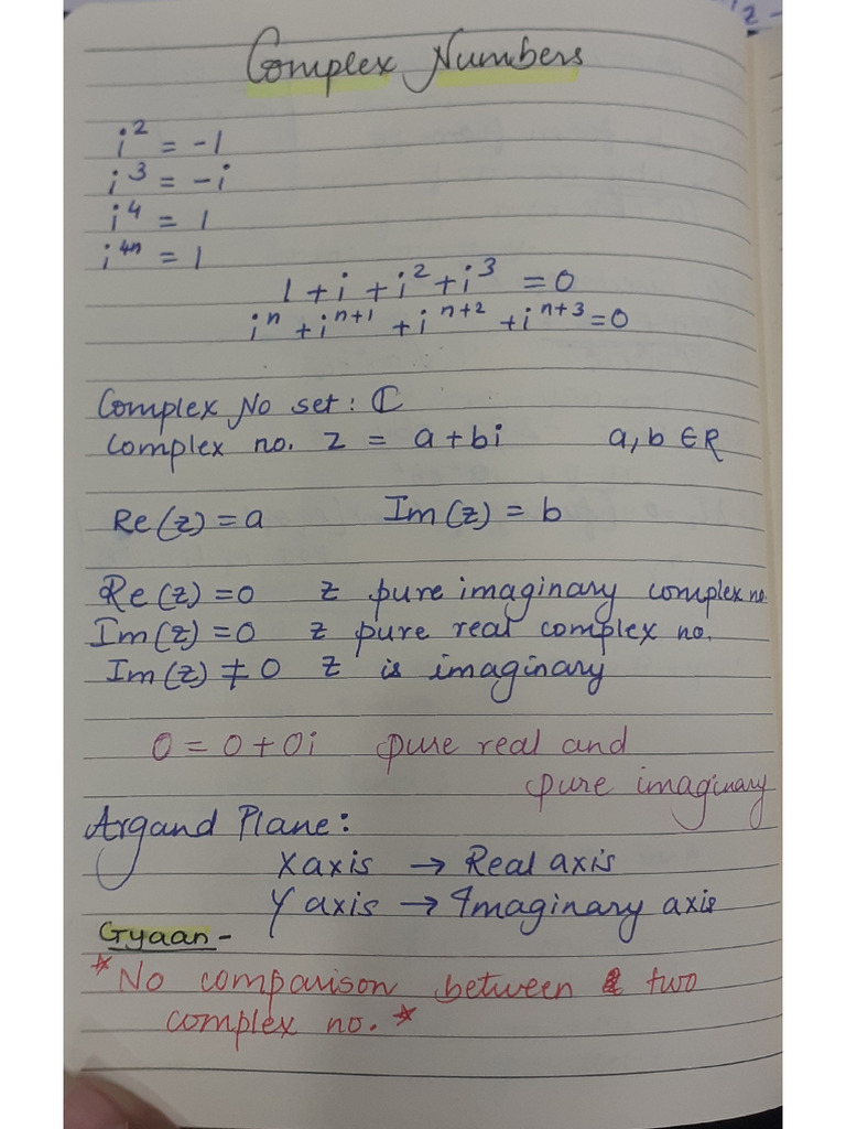 Complex Short Notes | PDF