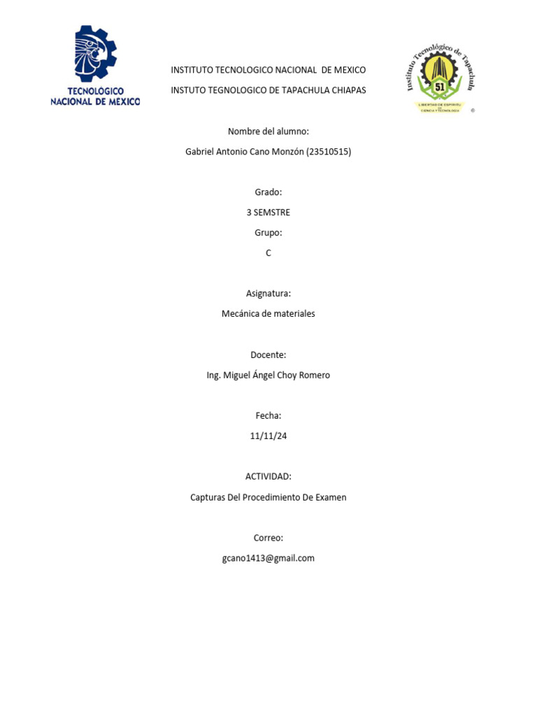 Capturas de Procedimiento Examen-1 | PDF | Métodos y materiales de enseñanza | Ciencia y matemáticas