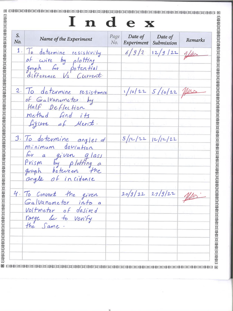 Physics 042 Practical Journal With Activity - 2024-25 | PDF