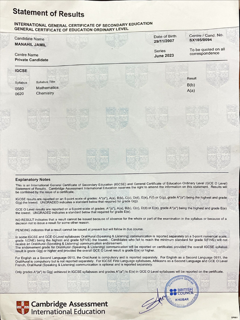 Results Igcse 2023 | PDF