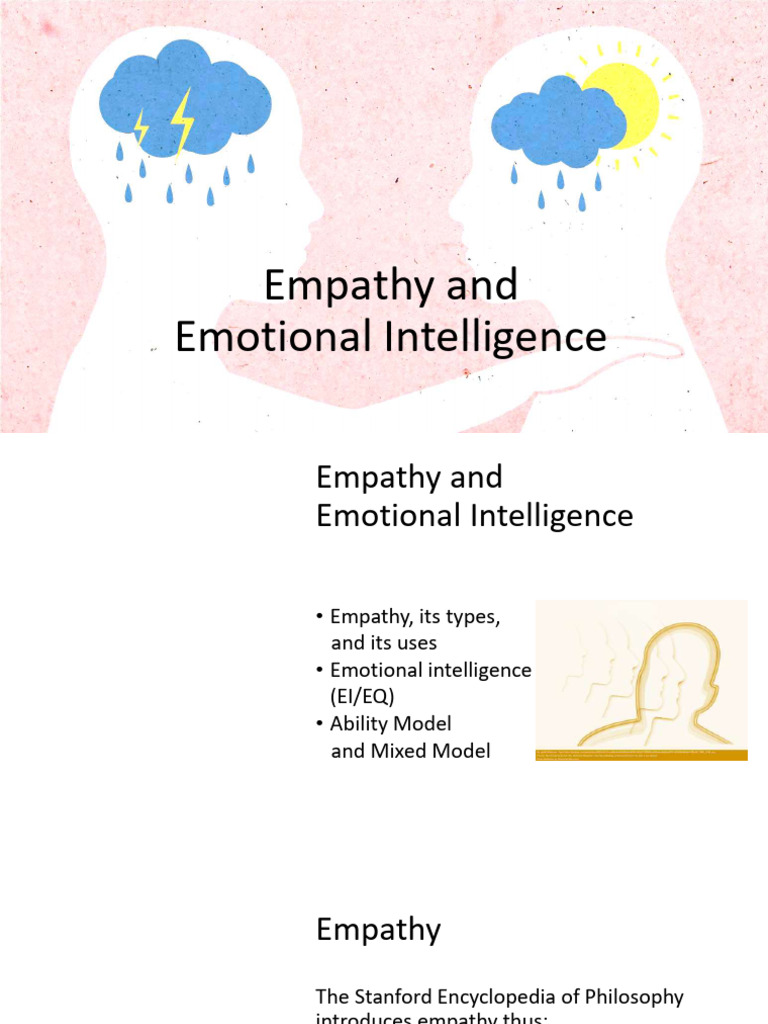 c4e 12 empathy & EI | PDF | Empathy | Emotional Intelligence