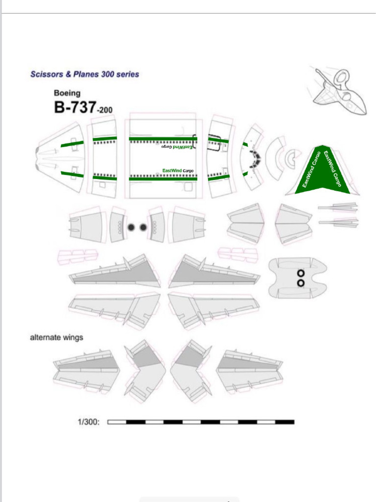 EastWind 737-200 Papercraft | PDF