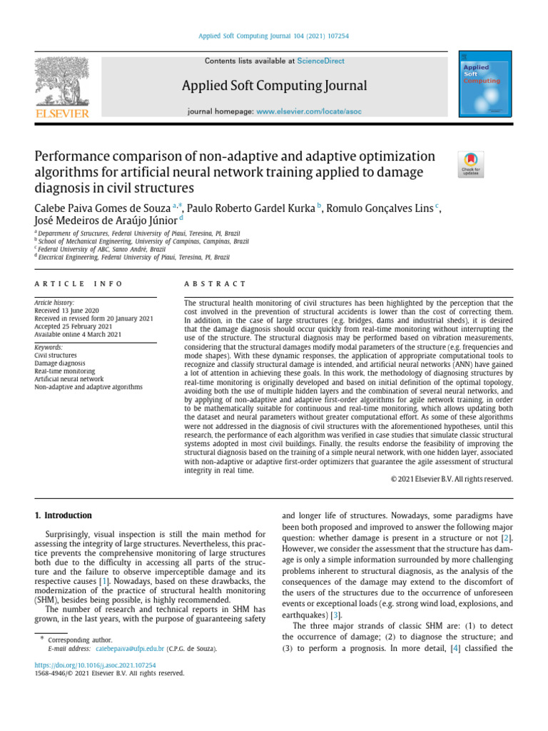 Desouza 2021 | PDF | Artificial Neural Network | Applied Mathematics