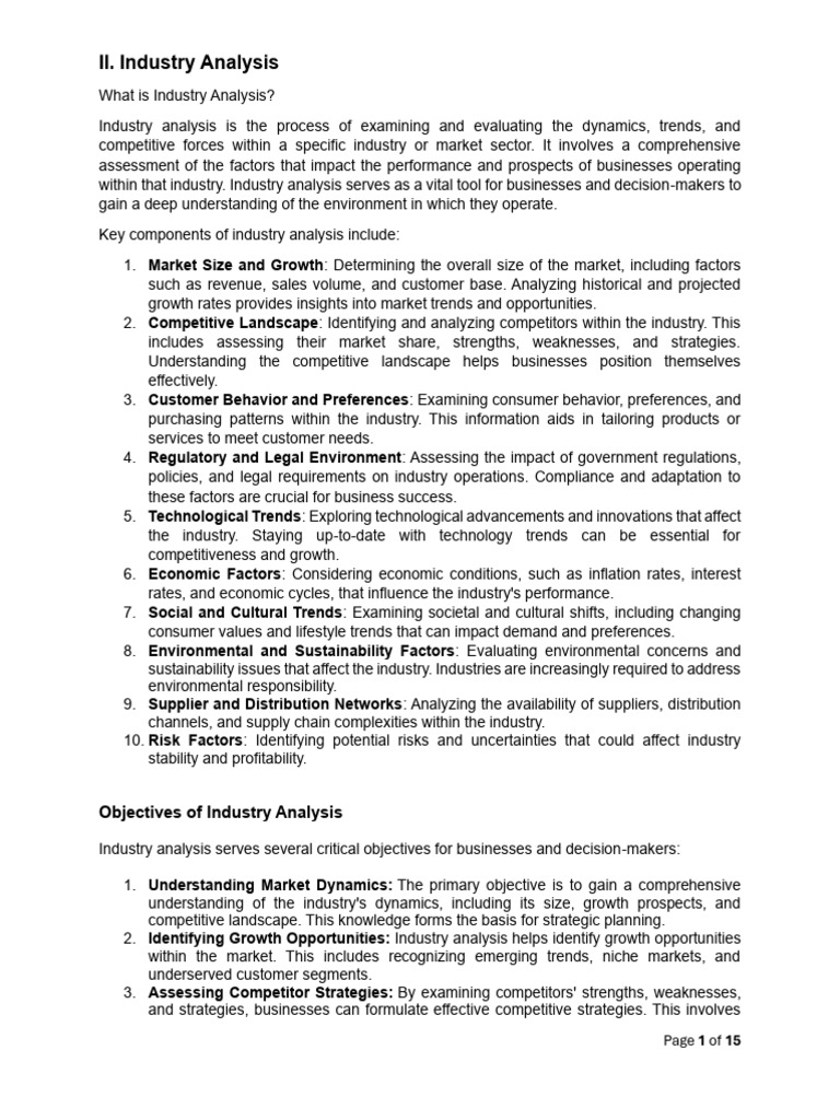 Understanding Industry Analysis Essentials | PDF | Market Segmentation ...