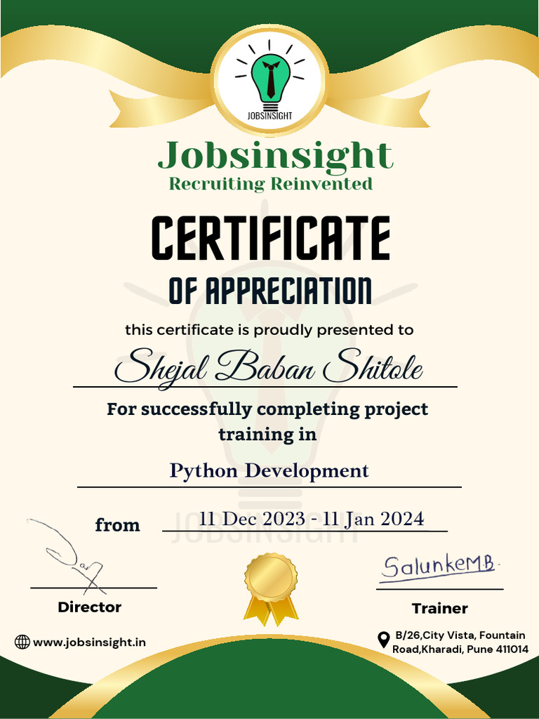 Project Training | PDF