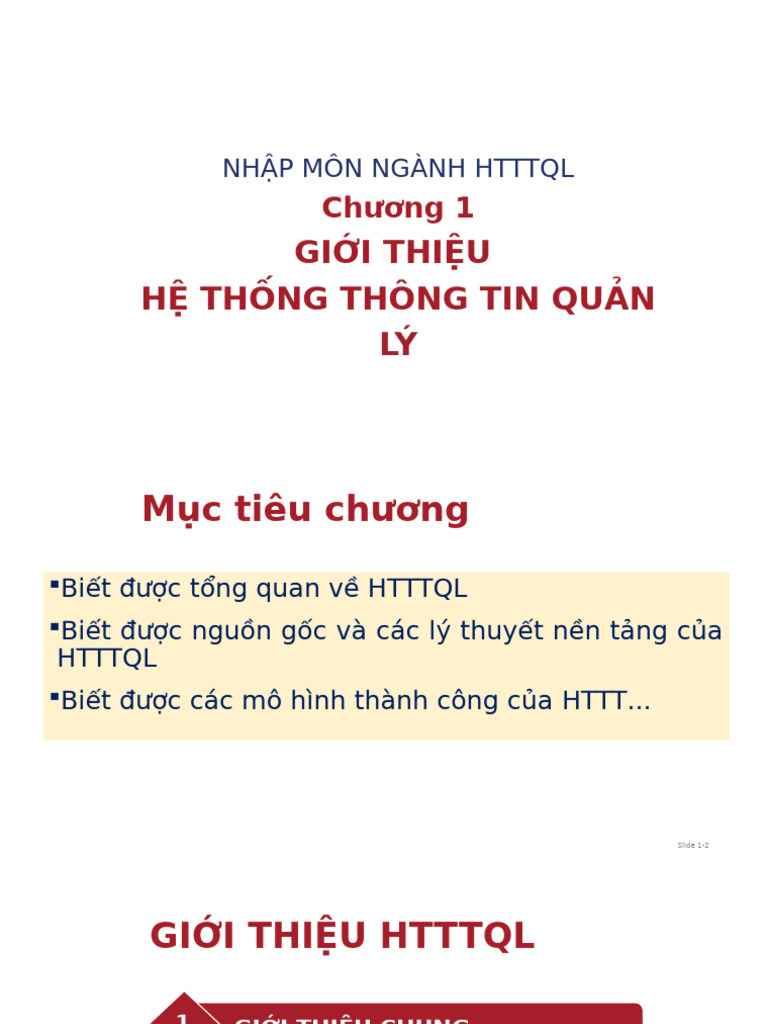 HUB-Nhap Mon Nganh HTTTQL - 01 Introduction Mangement Information ...