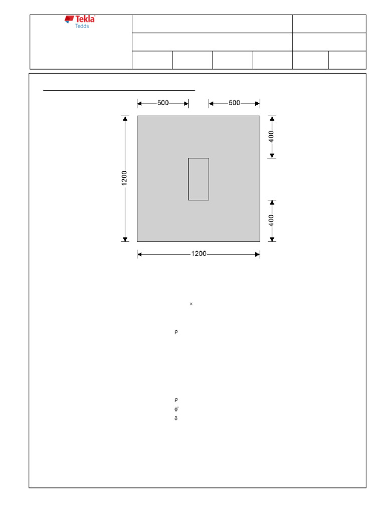 Pad Footing Analysis & Design (BS8110) - 1200 X 1200 Eugene | PDF ...