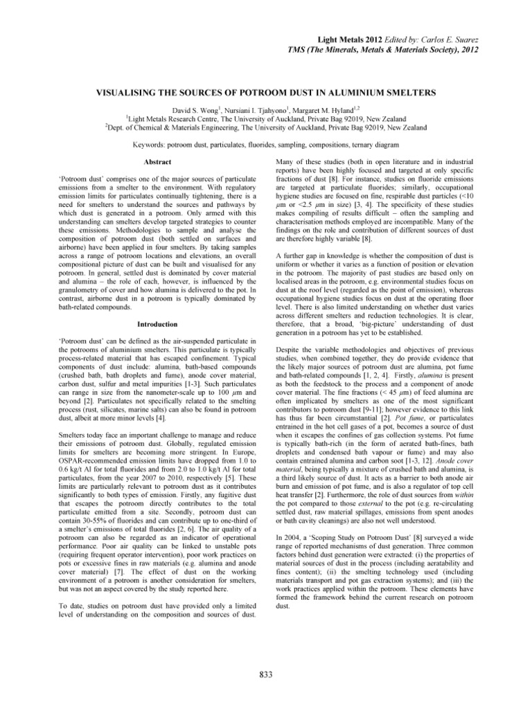 2012 - Wong - Visualing The Source of Potroom Dust in Aluminium ...