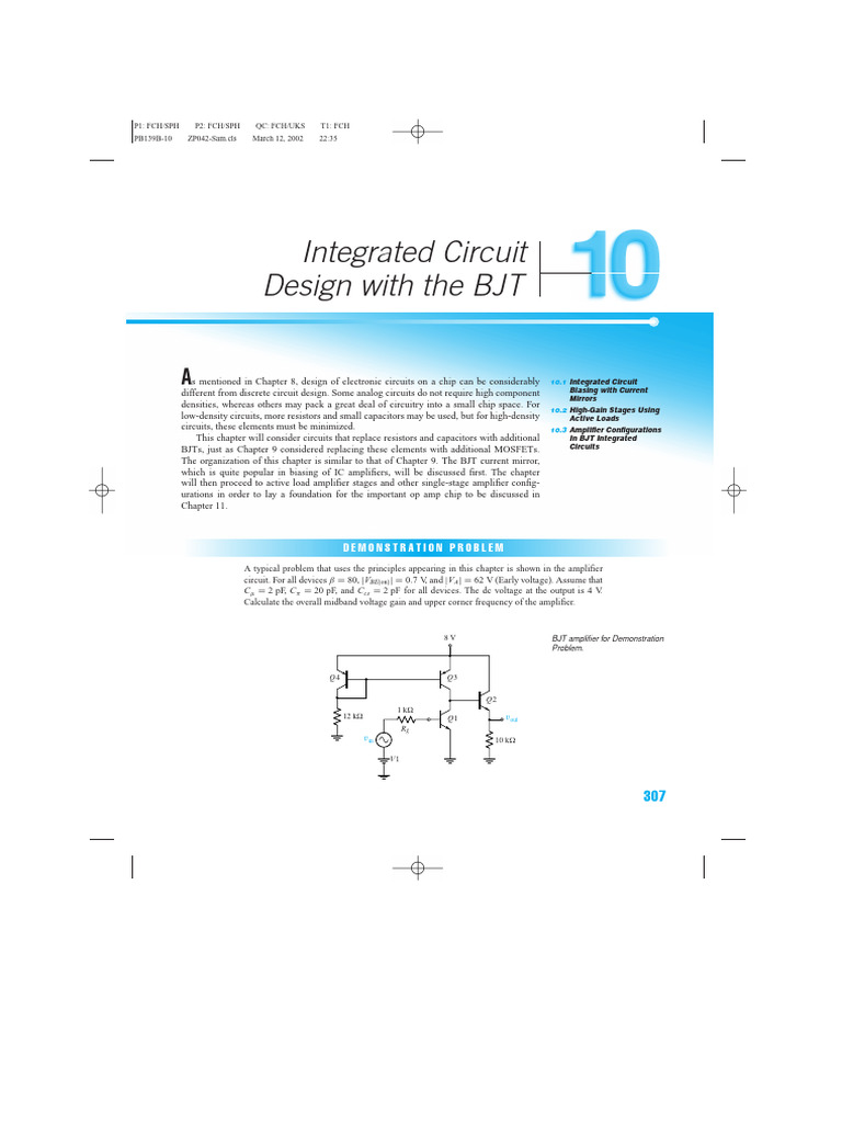 Integrated Circuit Design with BJT | PDF | Amplifier | Electronic Circuits