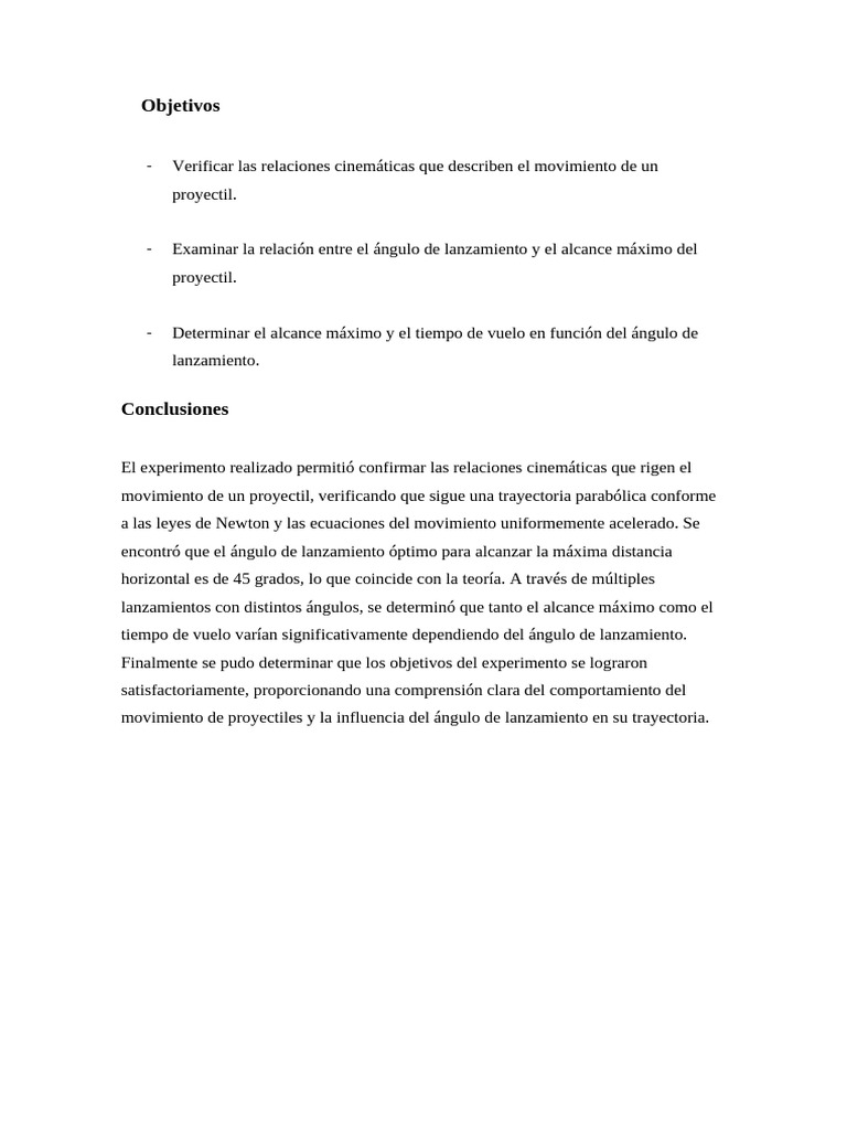 Objetivos y Conclusiones | PDF | Métodos y materiales de enseñanza | Ciencia y matemática