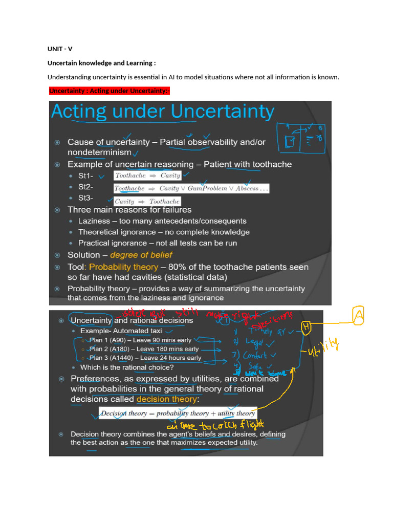 UNIT-V | PDF | Fuzzy Logic | Bayesian Network