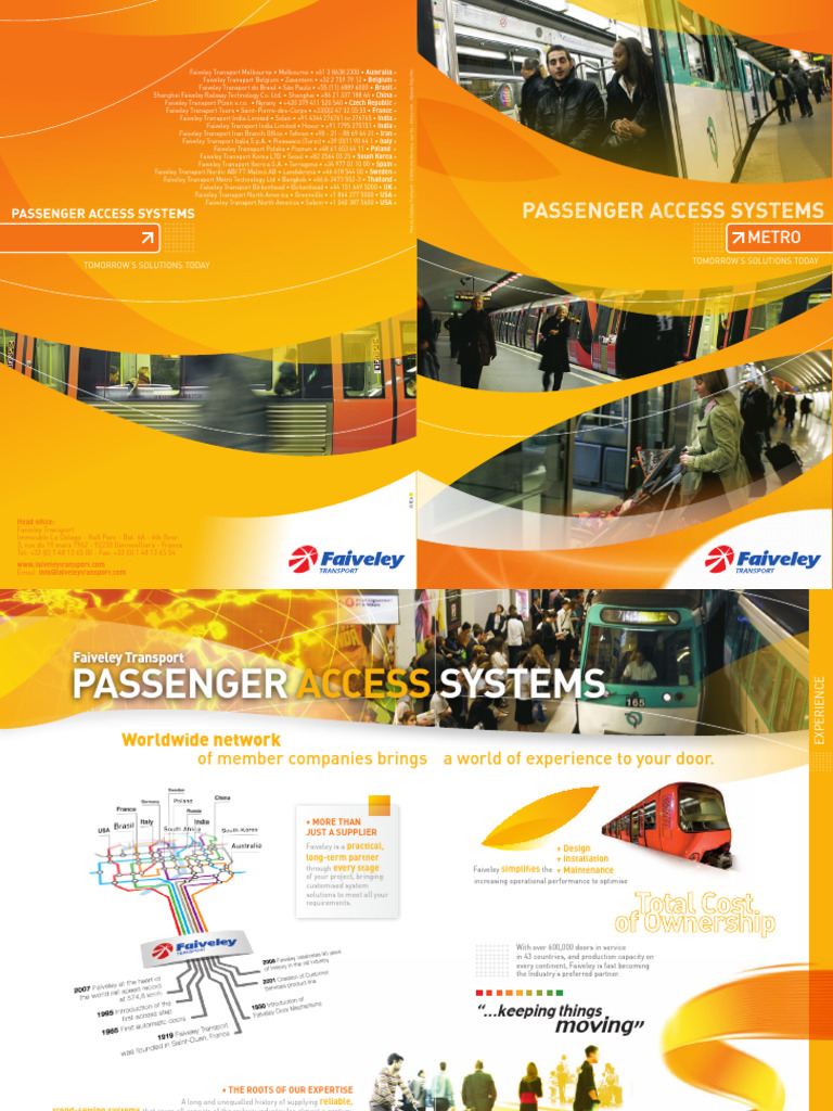 Faiveley Transport Passenger Access Solutions | PDF | Door