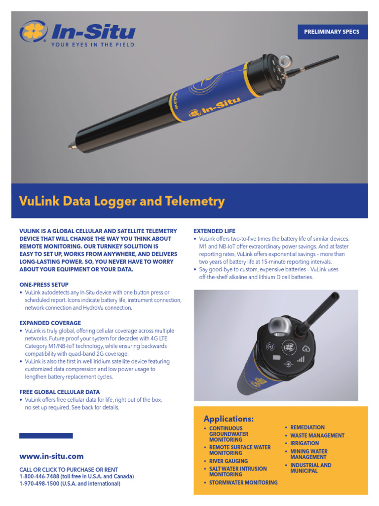 VuLink_spec-sheet | PDF | 4 G | Telecommunications