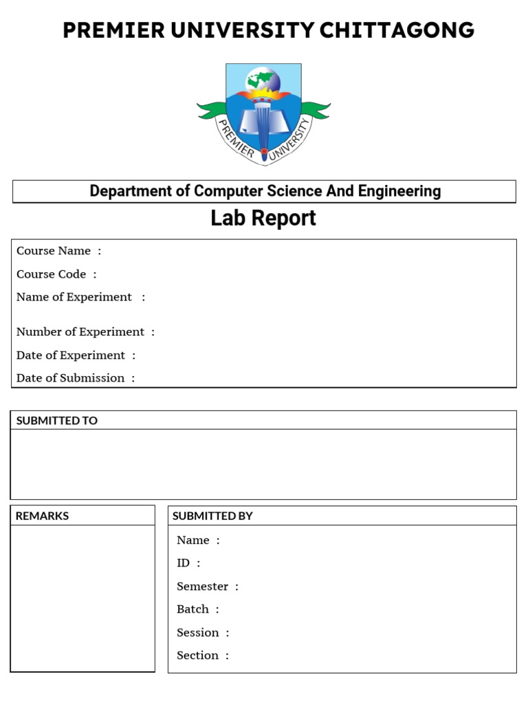 PUC CSE Report Cover Page by Mnhaj | PDF