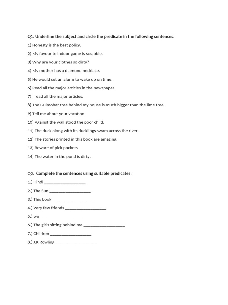 Class V Grammar Worksheet | PDF | Language Mechanics | Linguistics