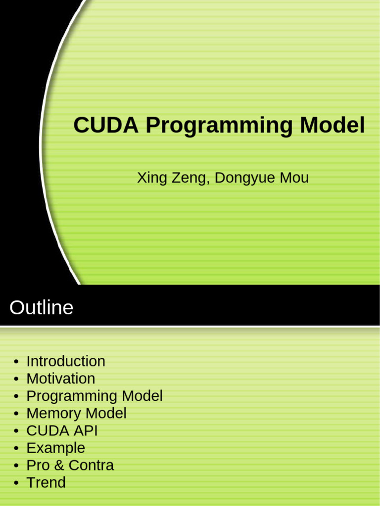 Programming Models For Gpu Architecture Pdf Thread Computing