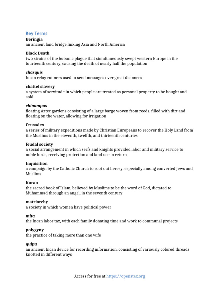 1 Key Terms | PDF