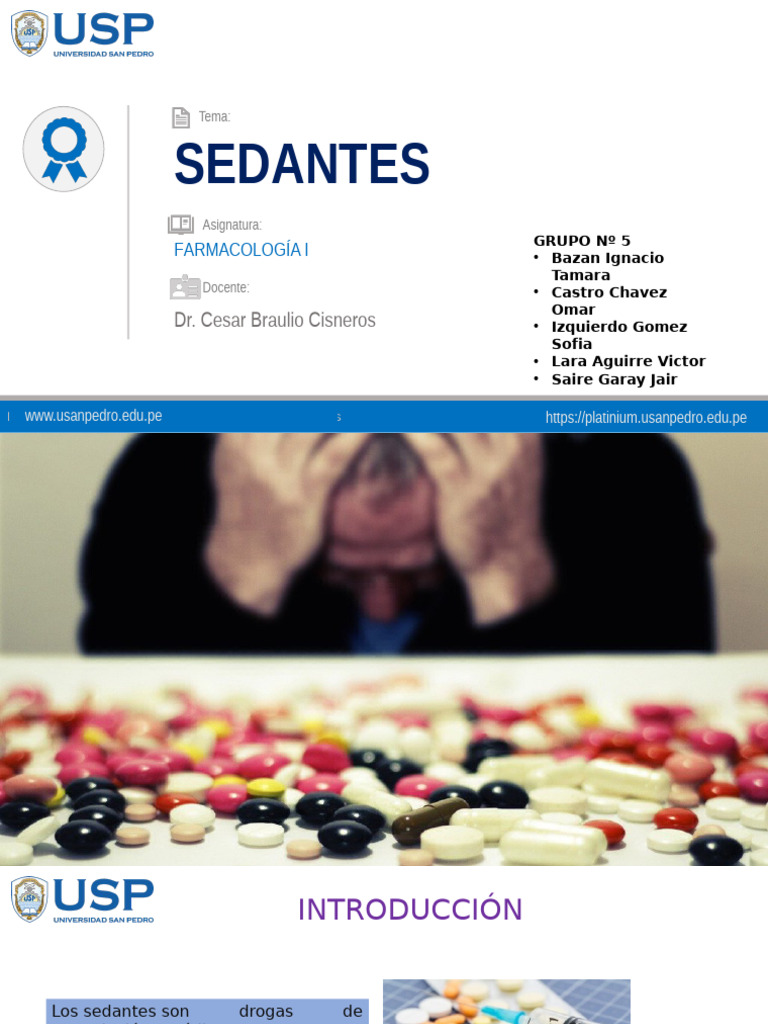 Sedantes: Tipos y Efectos en el SNC | PDF | Benzodiazepinas | Farmacología