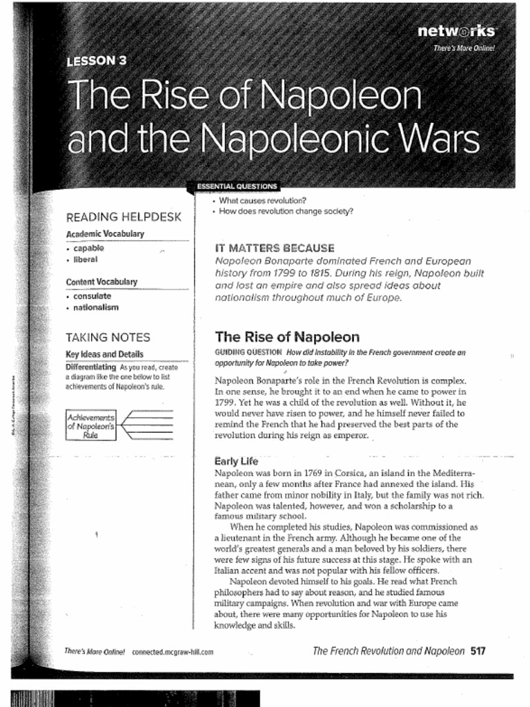 2023 Napoleon Textbook Reading | PDF