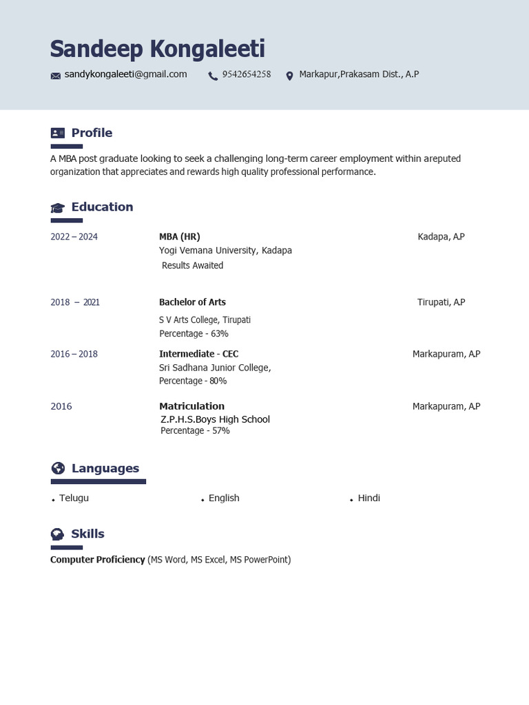 Resume Sandeep | PDF