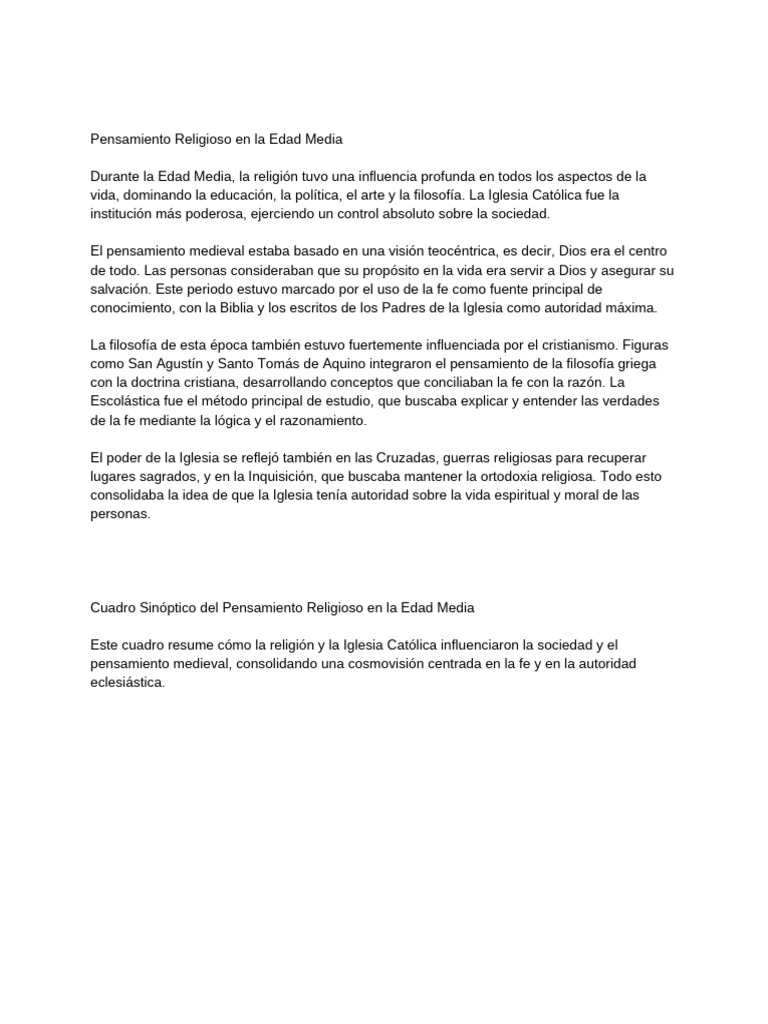 Influencia Religiosa Medieval | PDF | Religión y espiritualidad