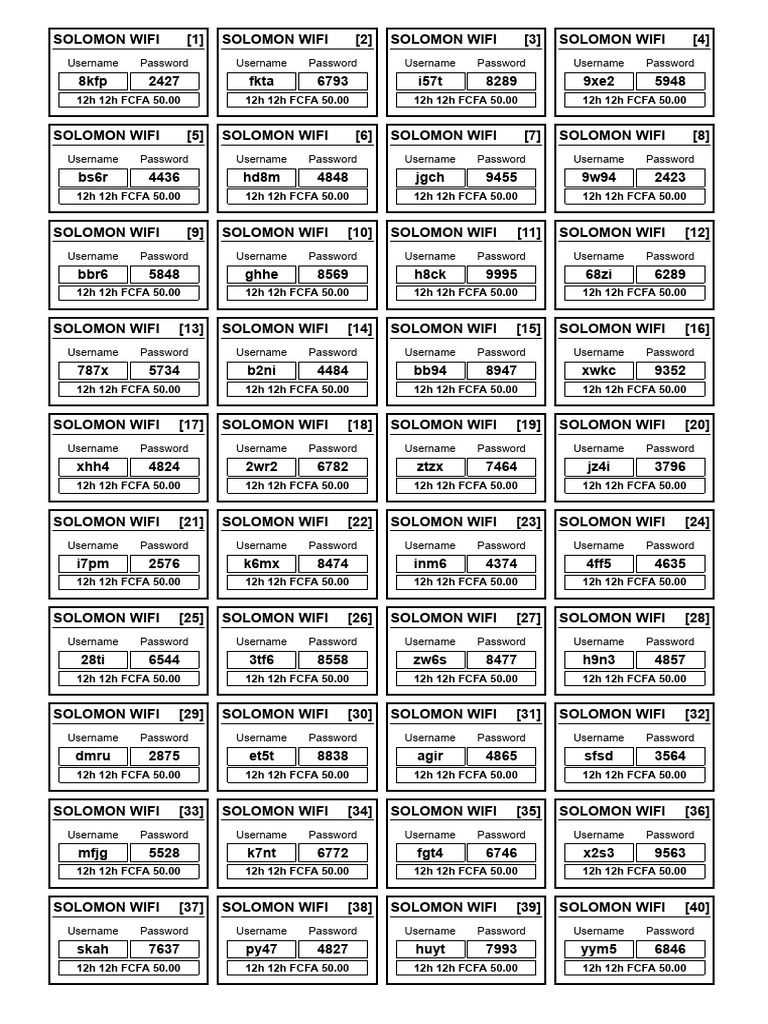 Voucher-SOLOMON WIFI-12H-up-866-07.06.24 | PDF | User (Computing ...