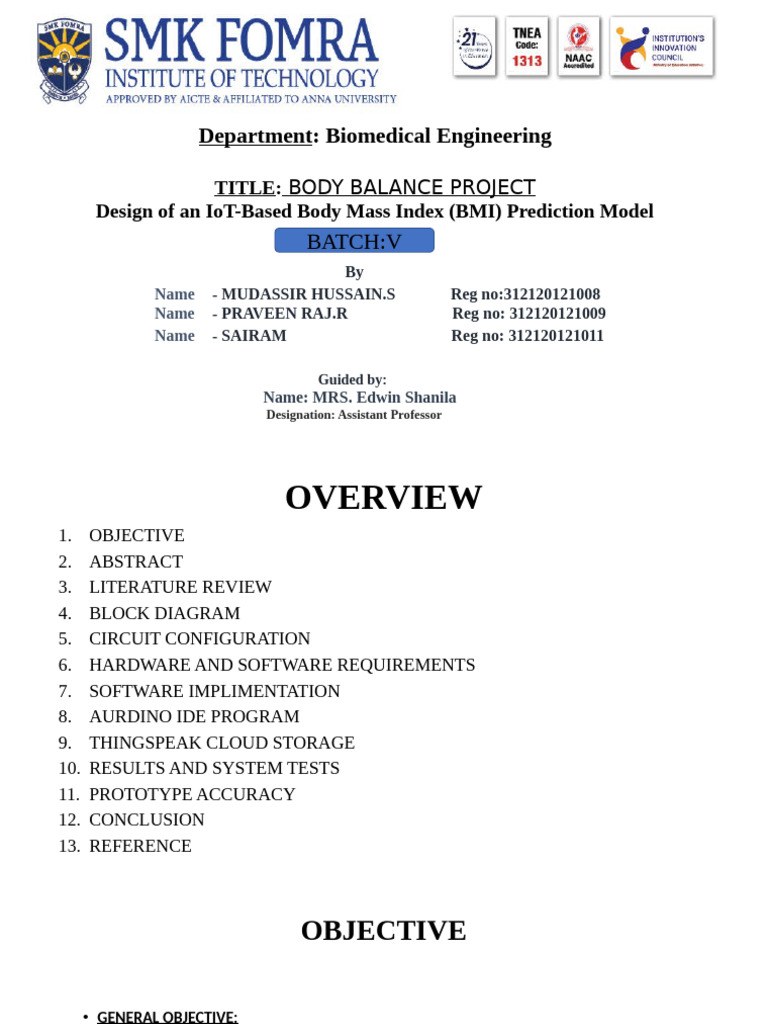 Mini Project FINAL PPT SMK | PDF | Body Mass Index | Power Supply